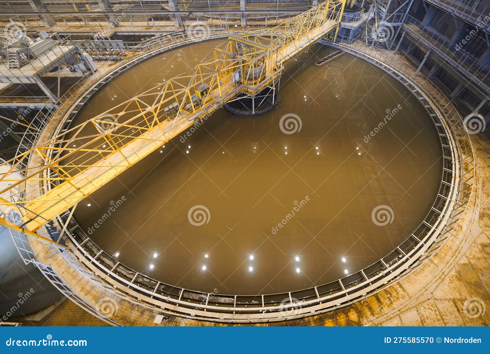 Huge Container To Separate Liquid Pulp Material in Workshop Stock Photo ...