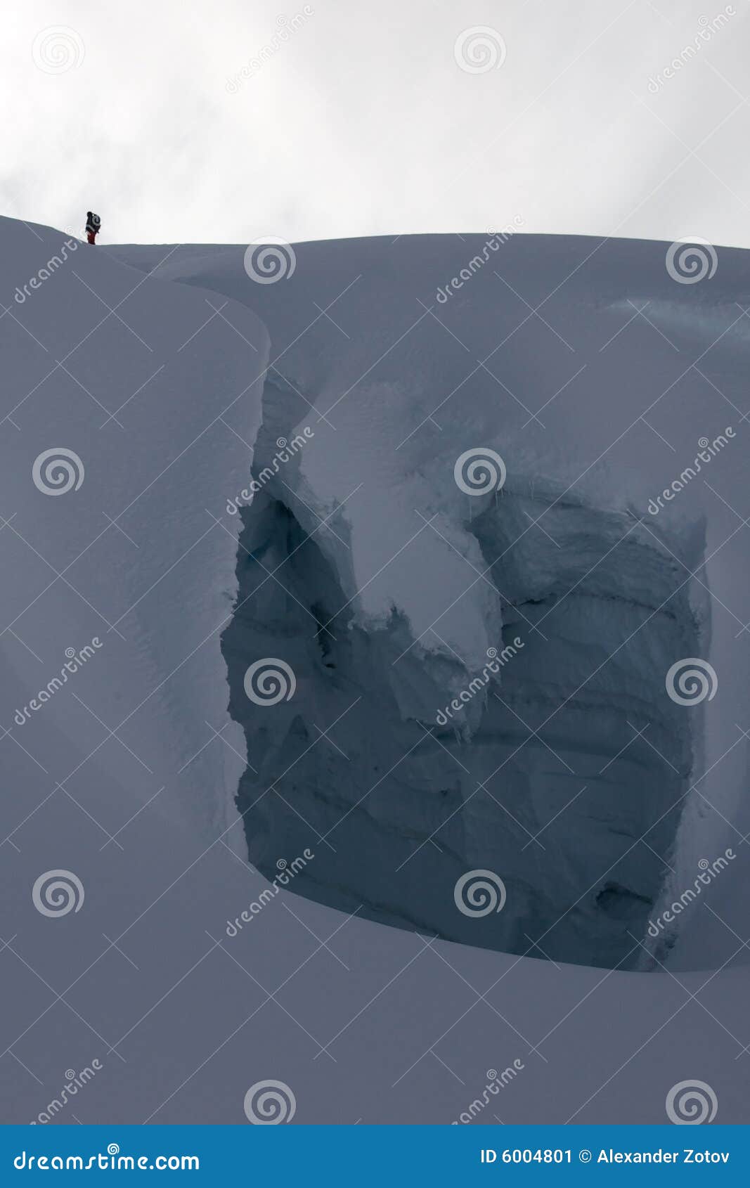 Huge crevasse stock image. Image of insecure, glacier - 6004801