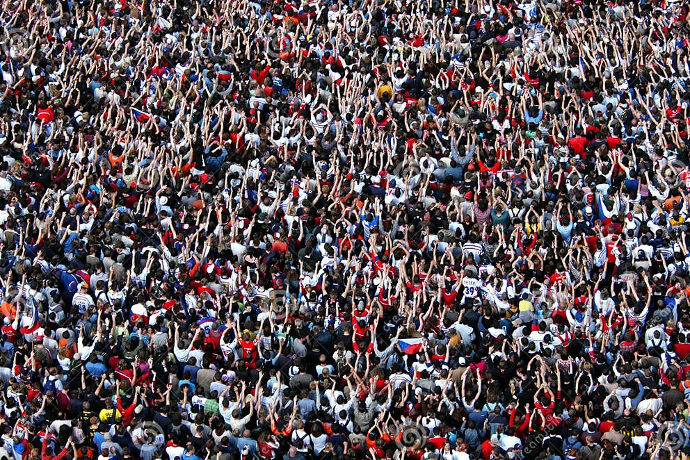 Huge Crowd editorial photography. Image of flag, czech - 27183367