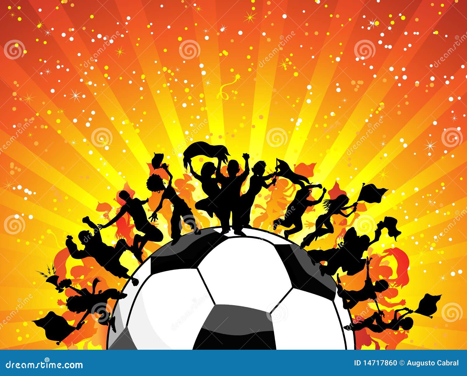 Huge Crowd Celebrating stock vector. Illustration of excitement - 14717860