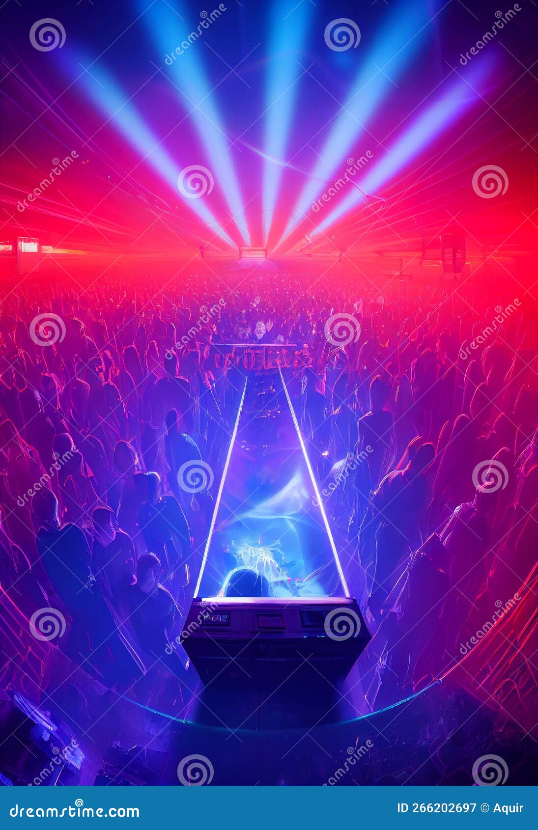 A Huge Crowded Disco Party in a Nightclub. Ai Generated. Disco ...