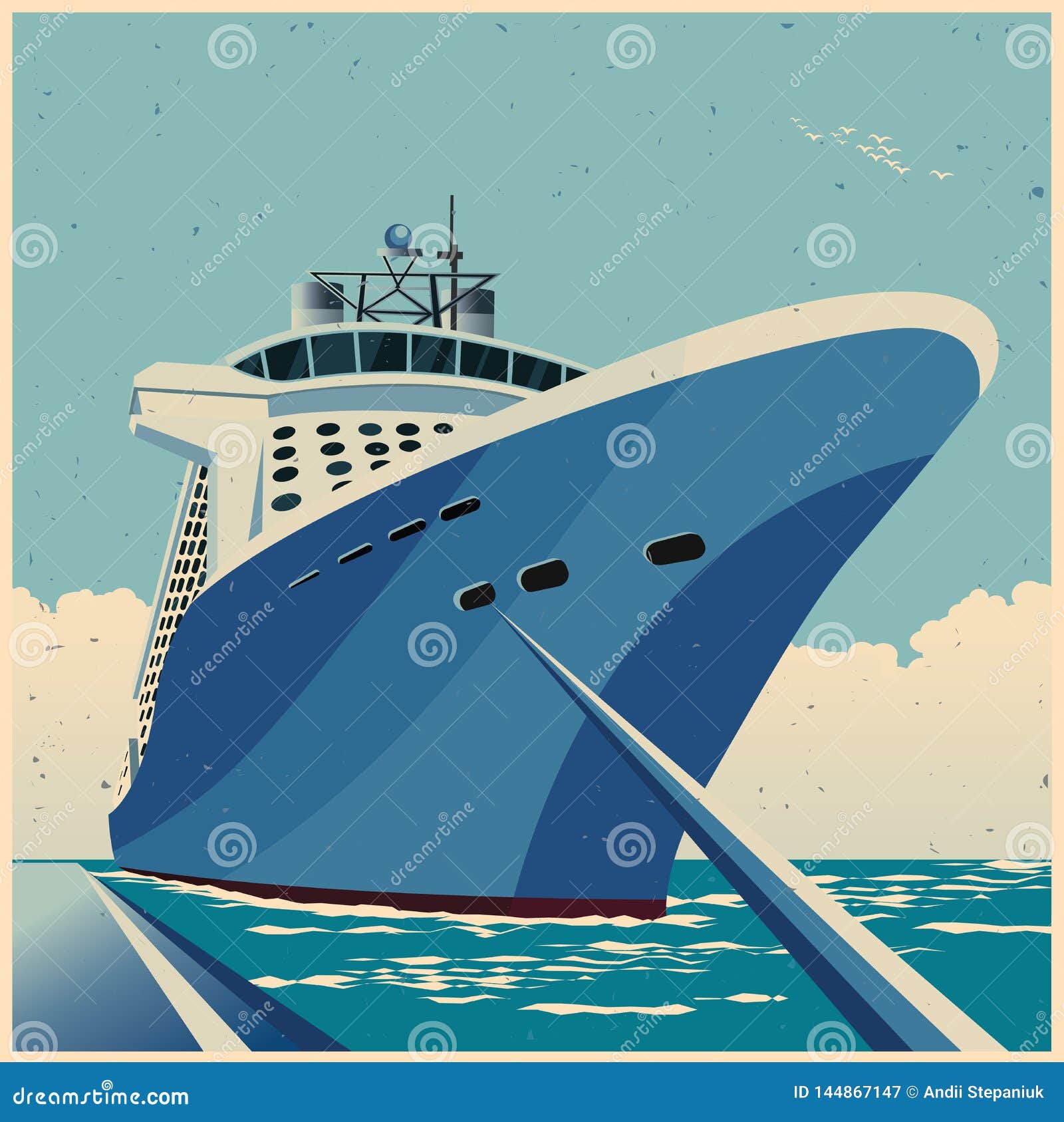 A Huge Cruise Liner.Vehicle For Travelling Over Long Distances To A ...