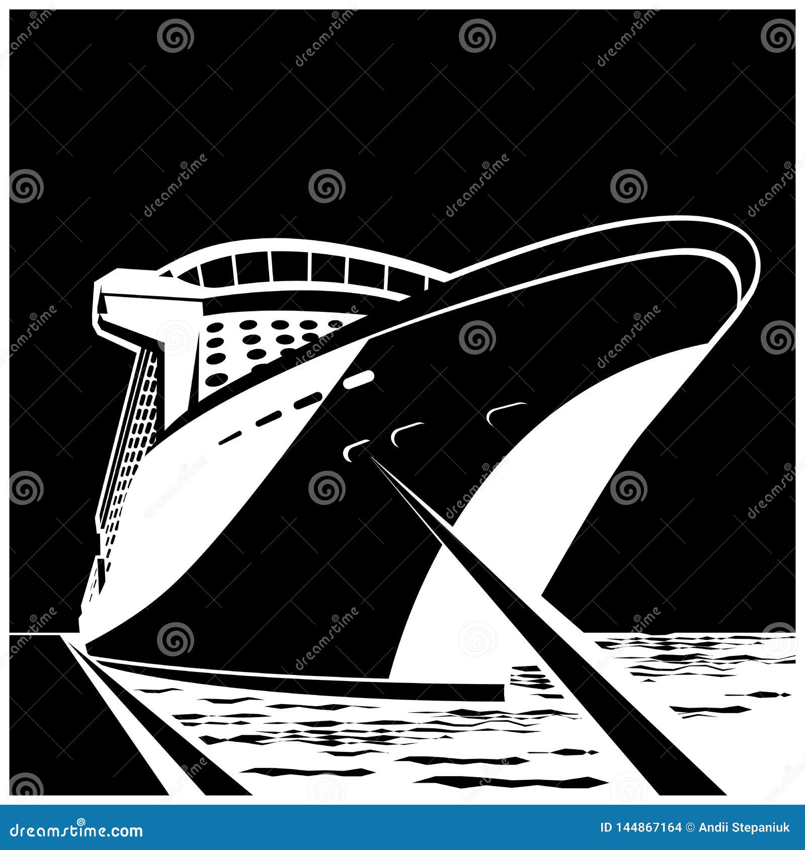 A Huge Cruise Liner.Vehicle For Travelling Over Long Distances To A ...