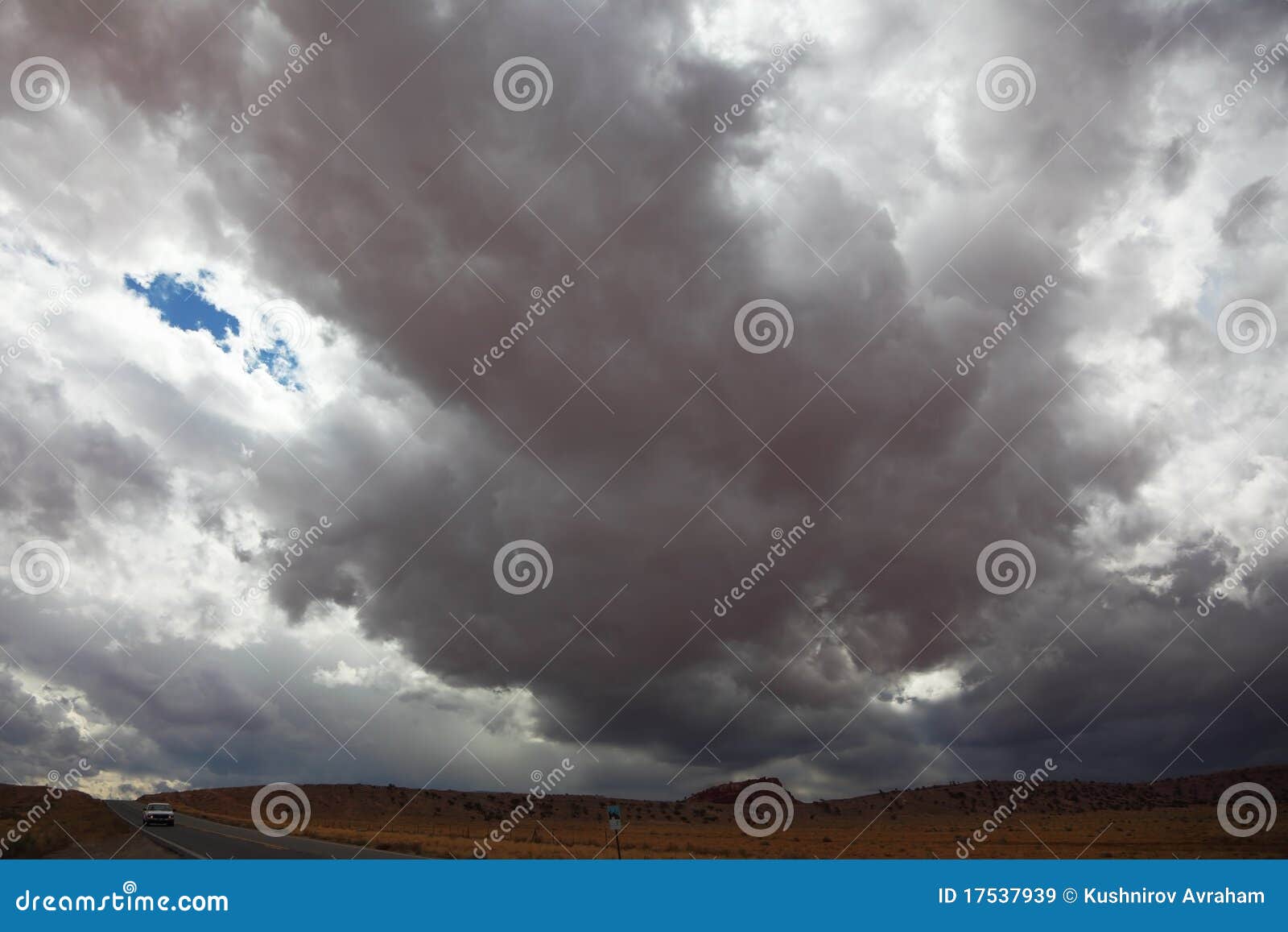 A Huge Dark Cloud on the Road Stock Image - Image of summer, travel ...