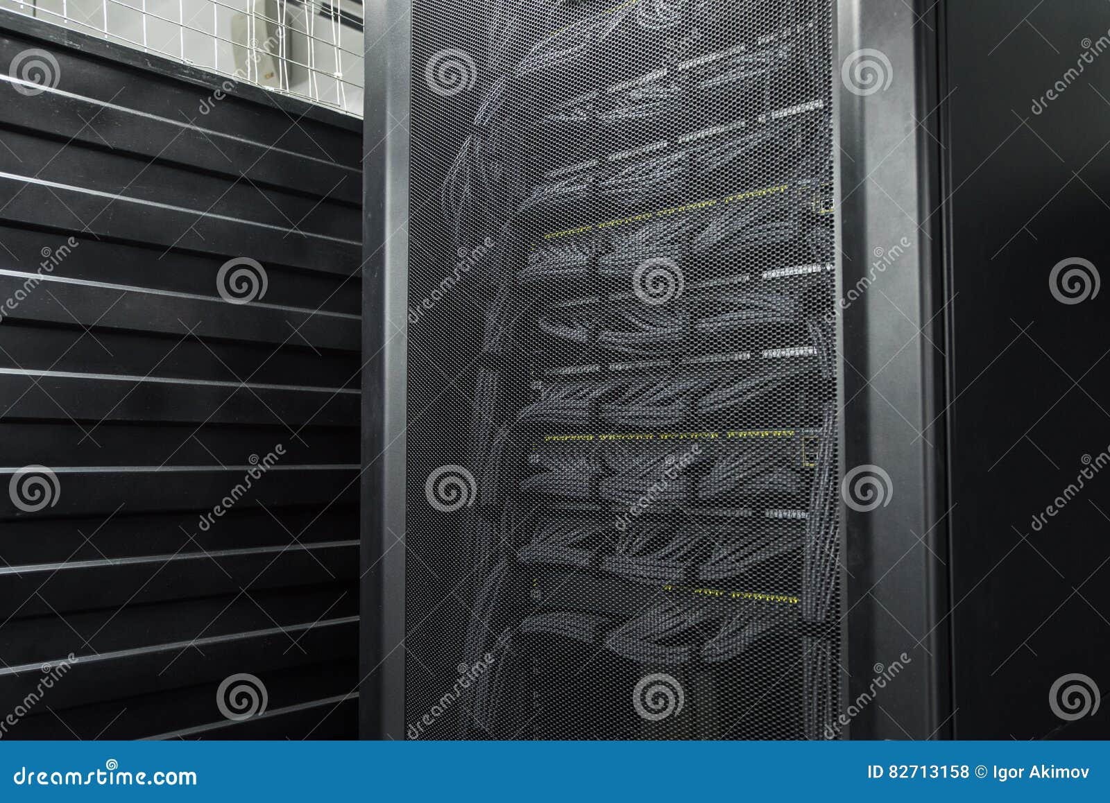 The Huge Data Center Server Room Cloud Services Stock Photo - Image of ...