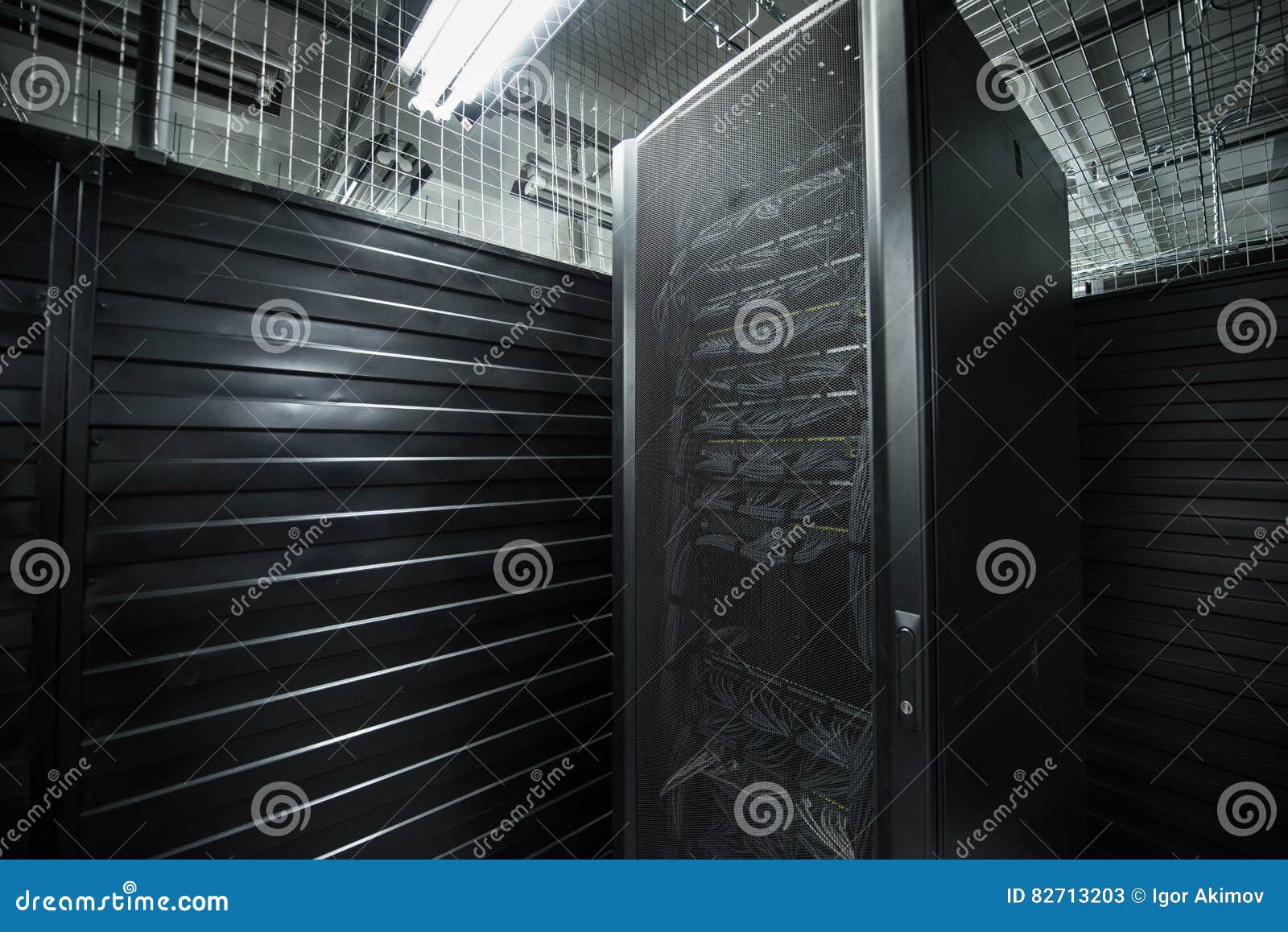 The Huge Data Center Server Room Cloud Services Stock Image - Image of ...