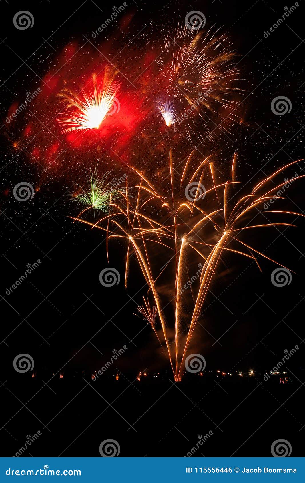 A Huge Display of Fireworks at the Sioux Falls Fairgrounds during a ...