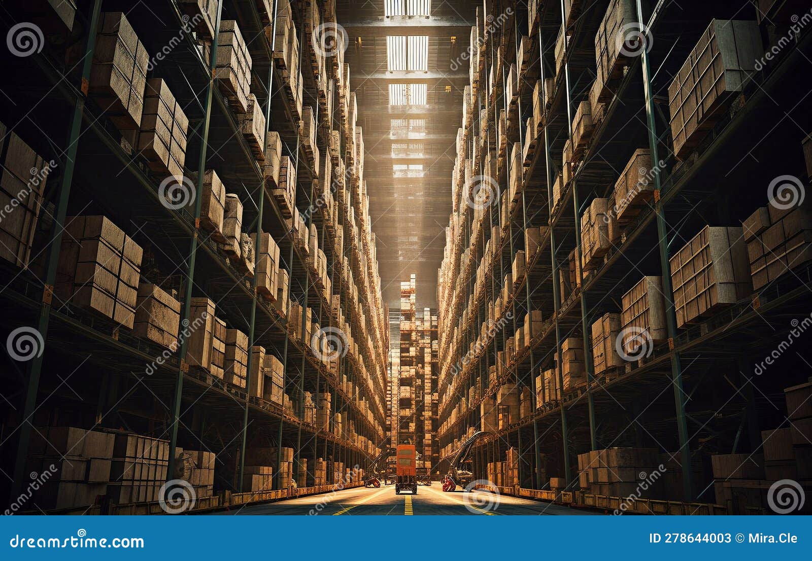 Huge Distribution Warehouse, Created with Generative AI Stock ...