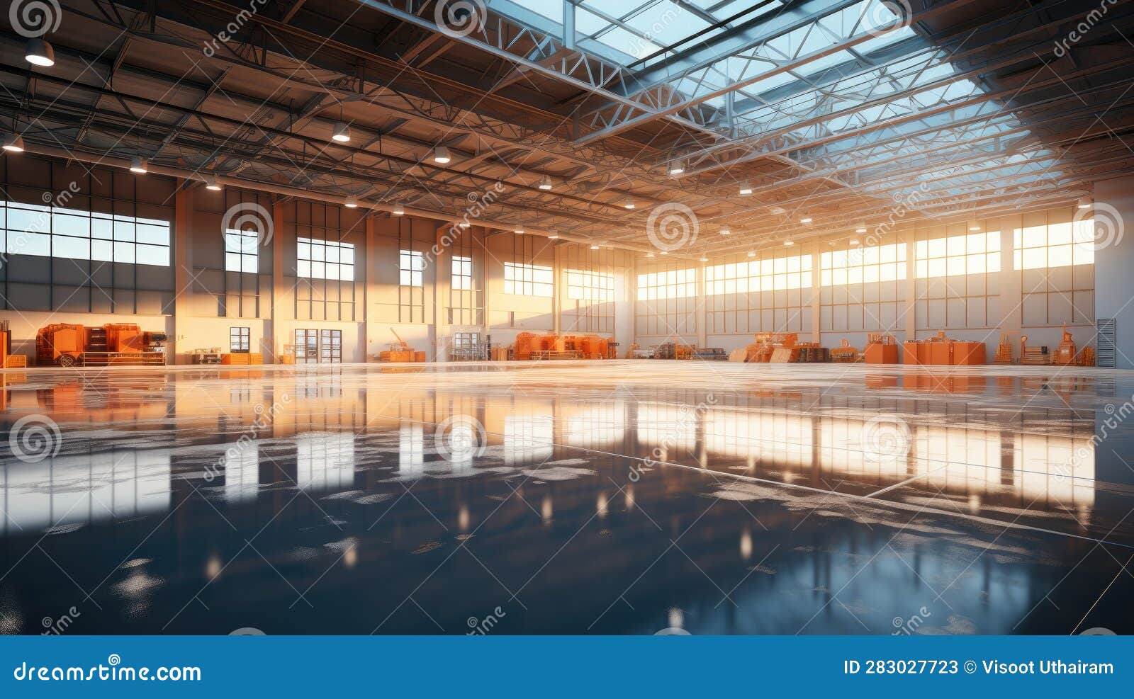 Huge Distribution Warehouse with High Shelves, Large Industrial ...