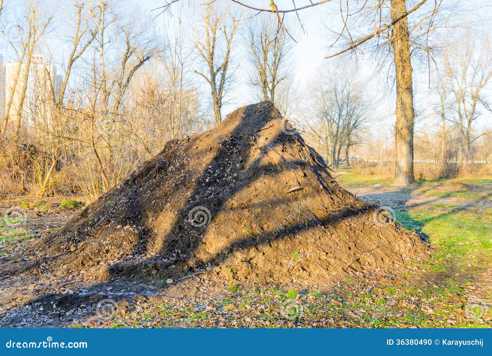 Huge Earth Pile stock photo. Image of build, dawn, piles - 36380490