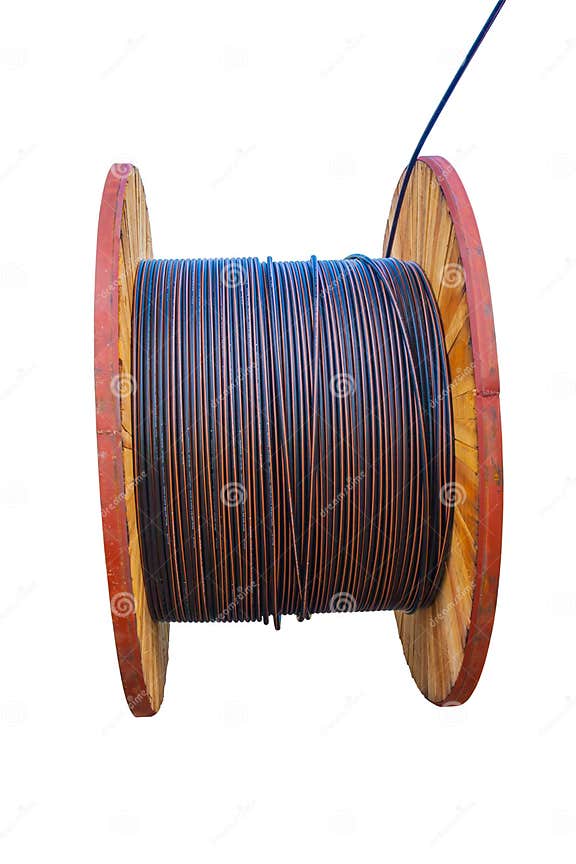 Huge electric cable roll stock photo. Image of bobbin - 60195212