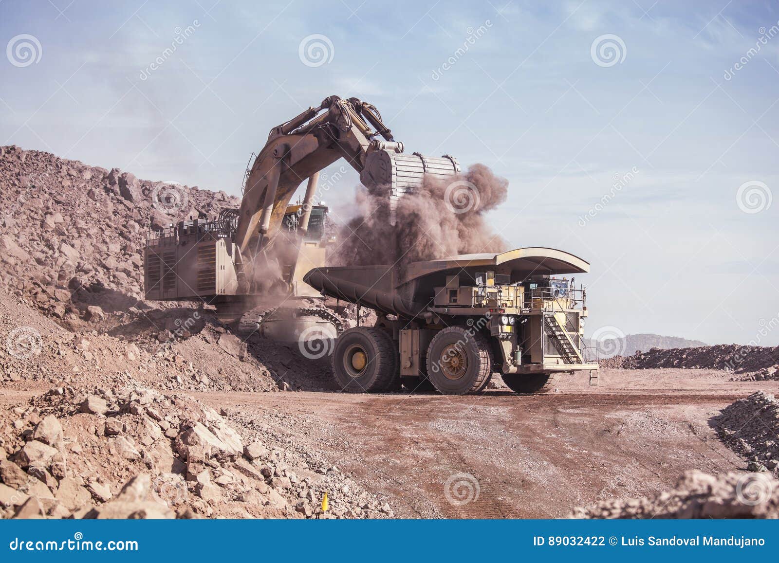 Huge Excavator. Mining stock photo. Image of hill, oversized - 89032422