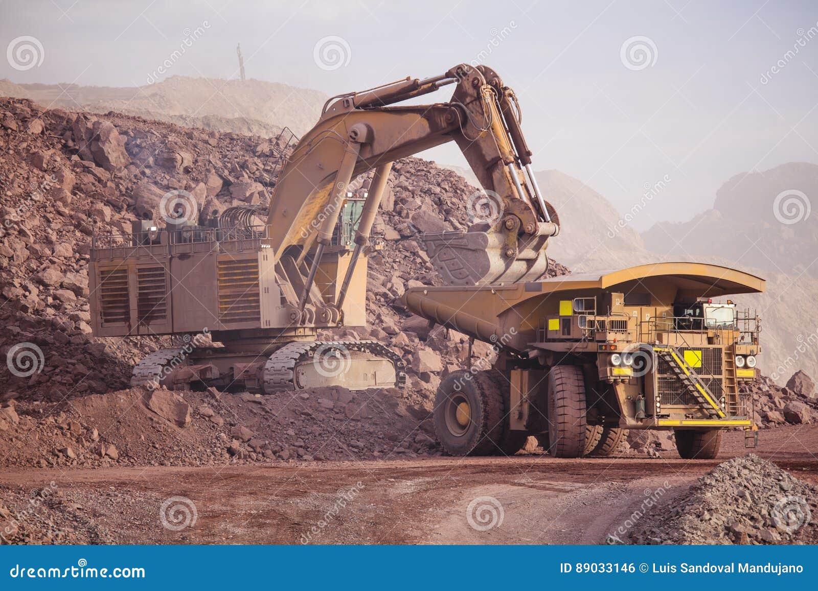 Huge Excavator. Mining stock photo. Image of dirty, engineering - 89033146