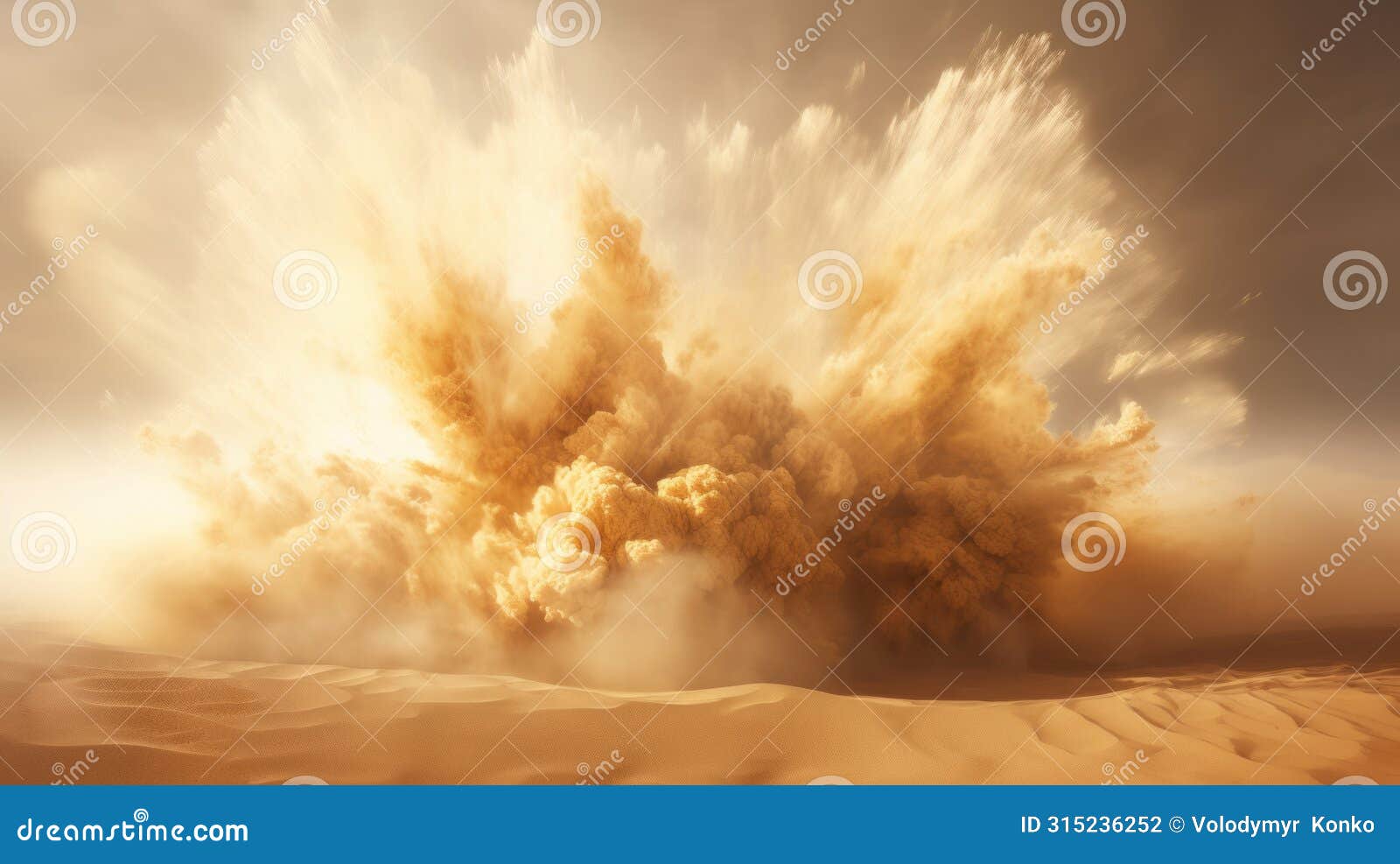 A Huge Explosion of Dust in the Desert Stock Photo - Image of arid ...