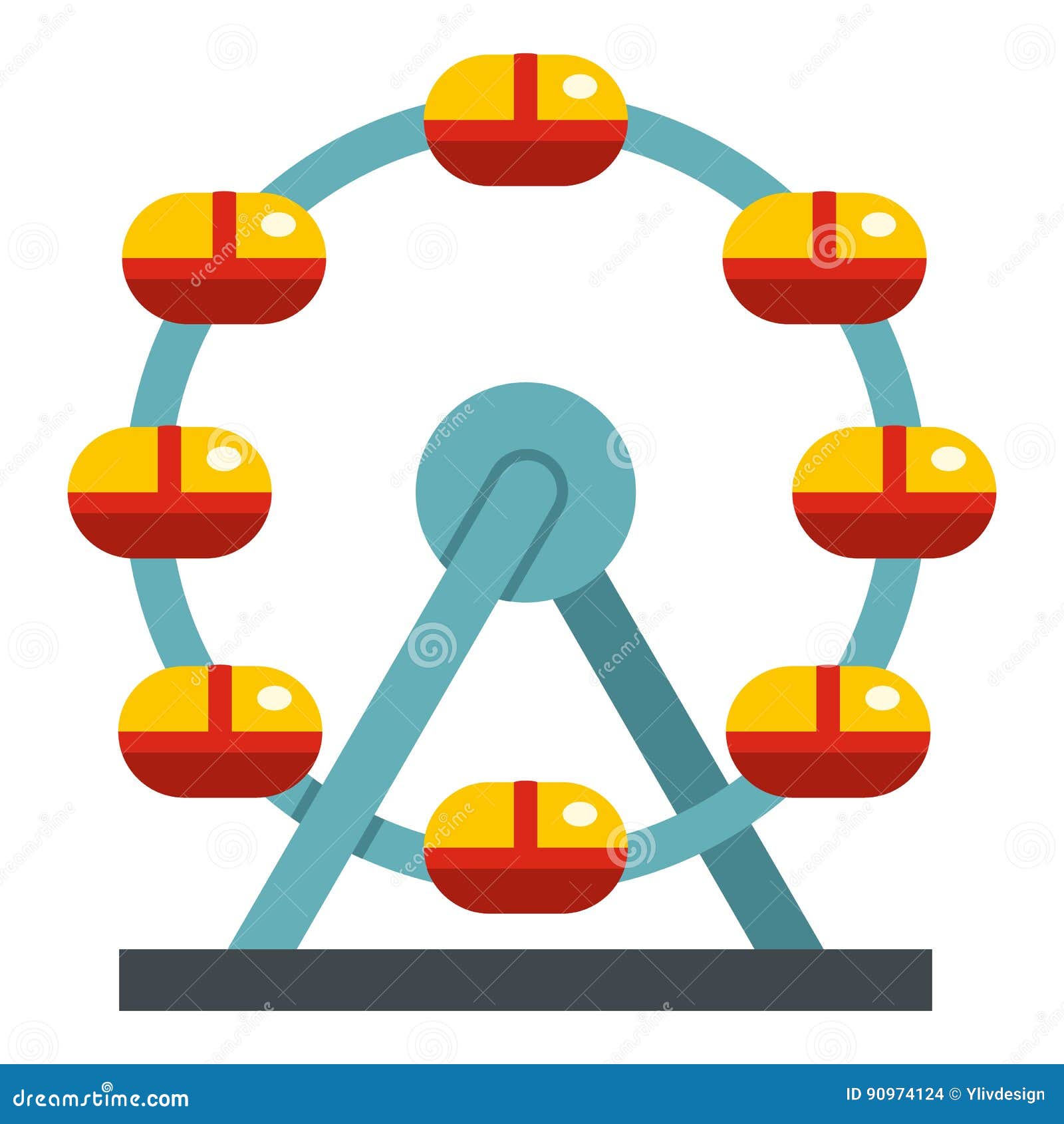 Huge Ferris Wheel, Canada Icon Isolated Stock Vector - Illustration of lapse, canada: 90974124