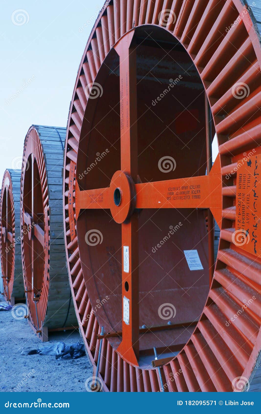Huge Fiber Cable Roll for Industrial Purpose Stock Image - Image of ...