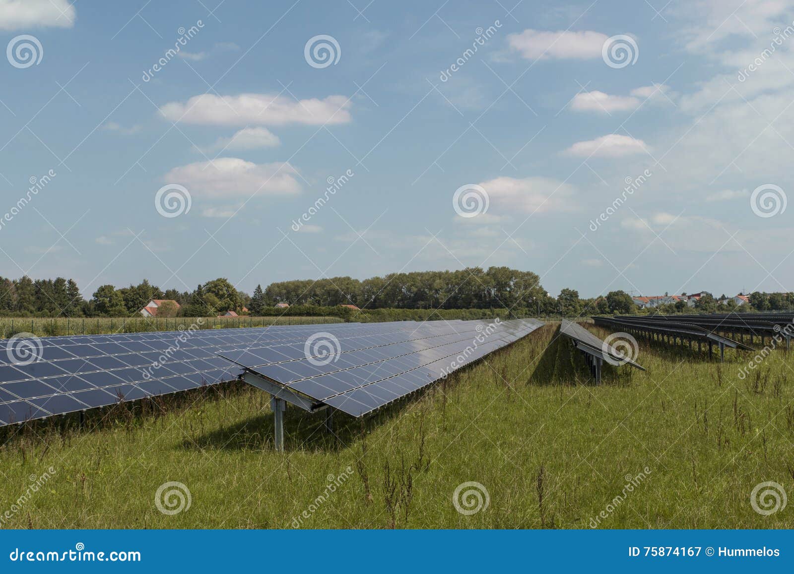 Huge field of solar panels stock image. Image of electricity - 75874167