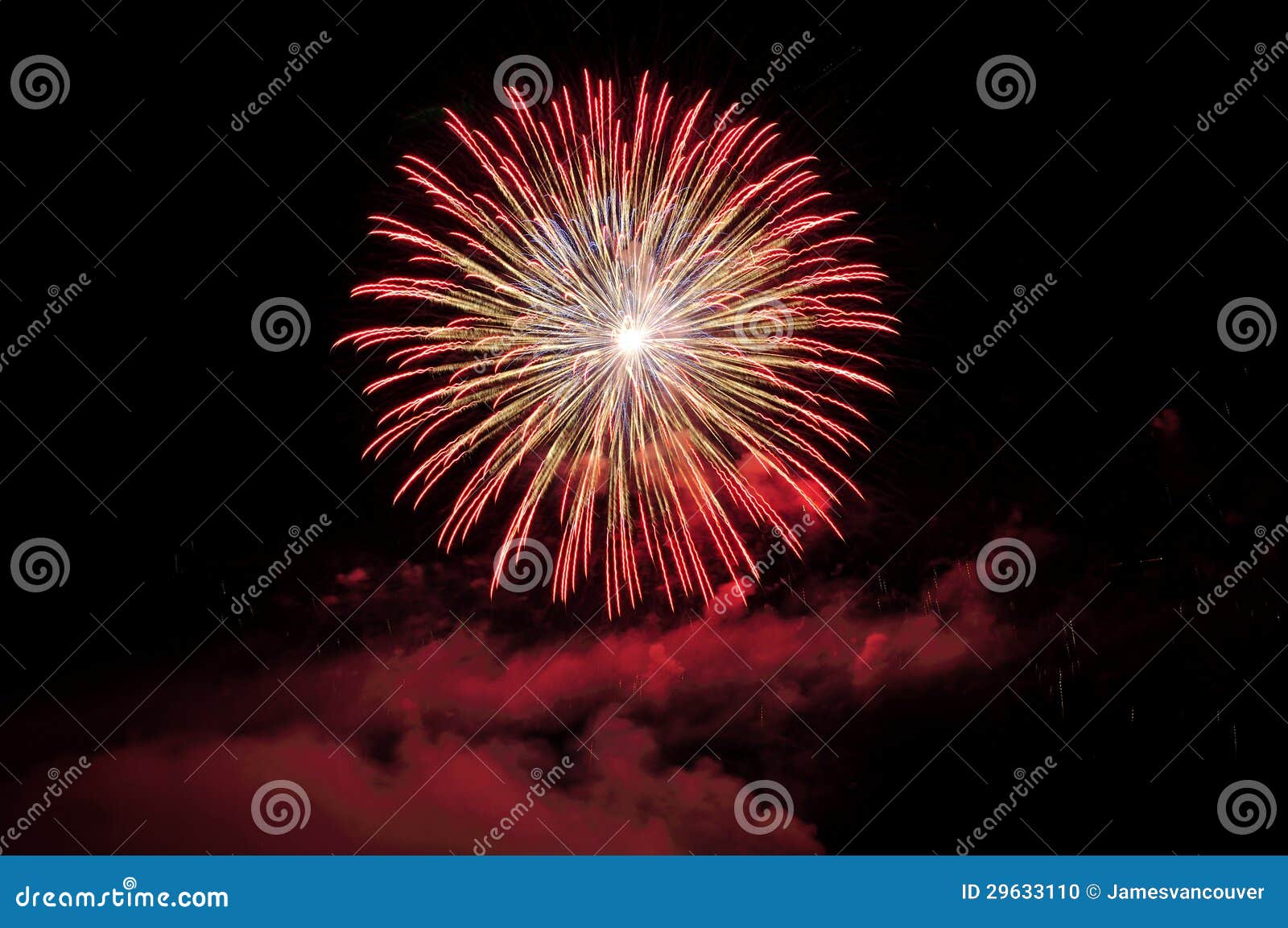 Huge Fireworks with Beautiful Colors Stock Photo - Image of celebrate ...