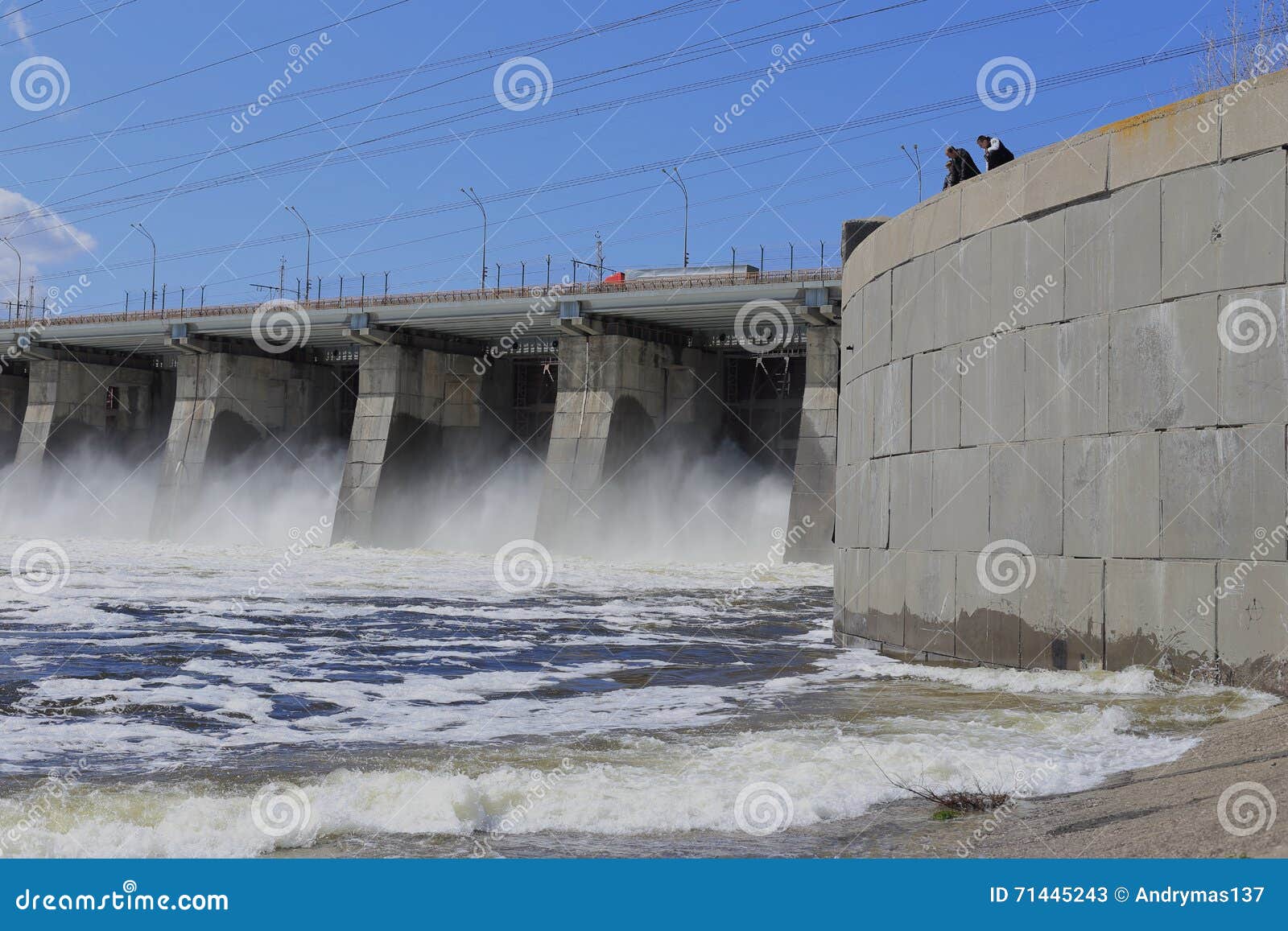 A Huge Force of Water and the Nature at the Dam Stock Image - Image of ...