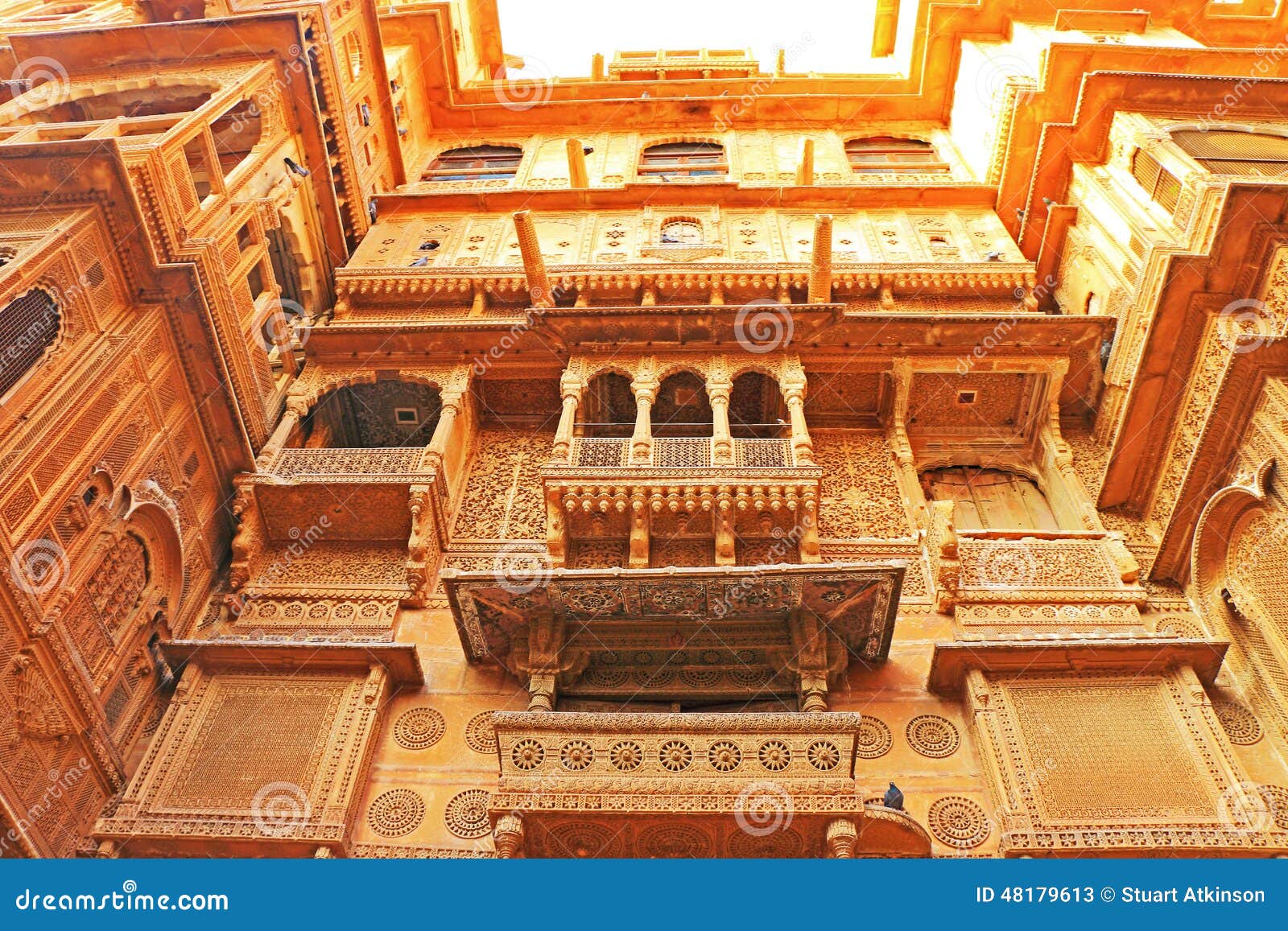 Huge Fort Complex and Havila in India Stock Image - Image of havelis ...