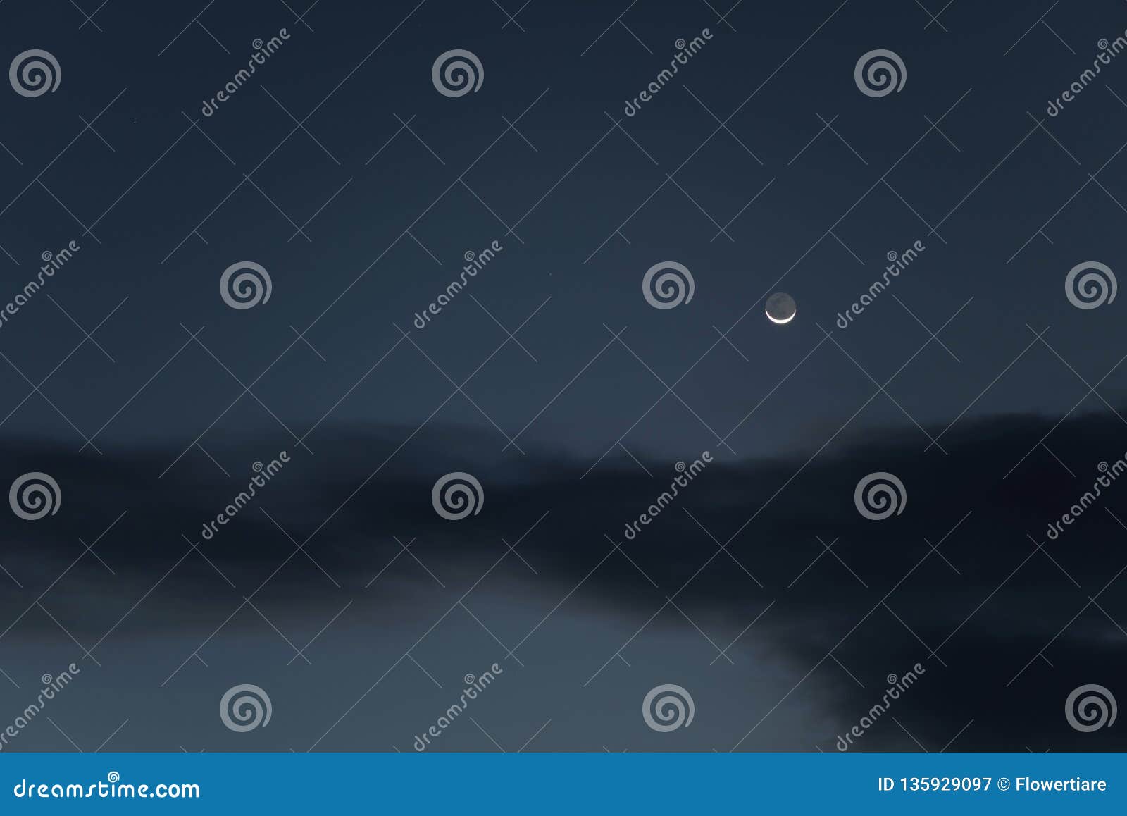 Big Full Moon on the Night Sky Stock Image - Image of galaxy, blue ...