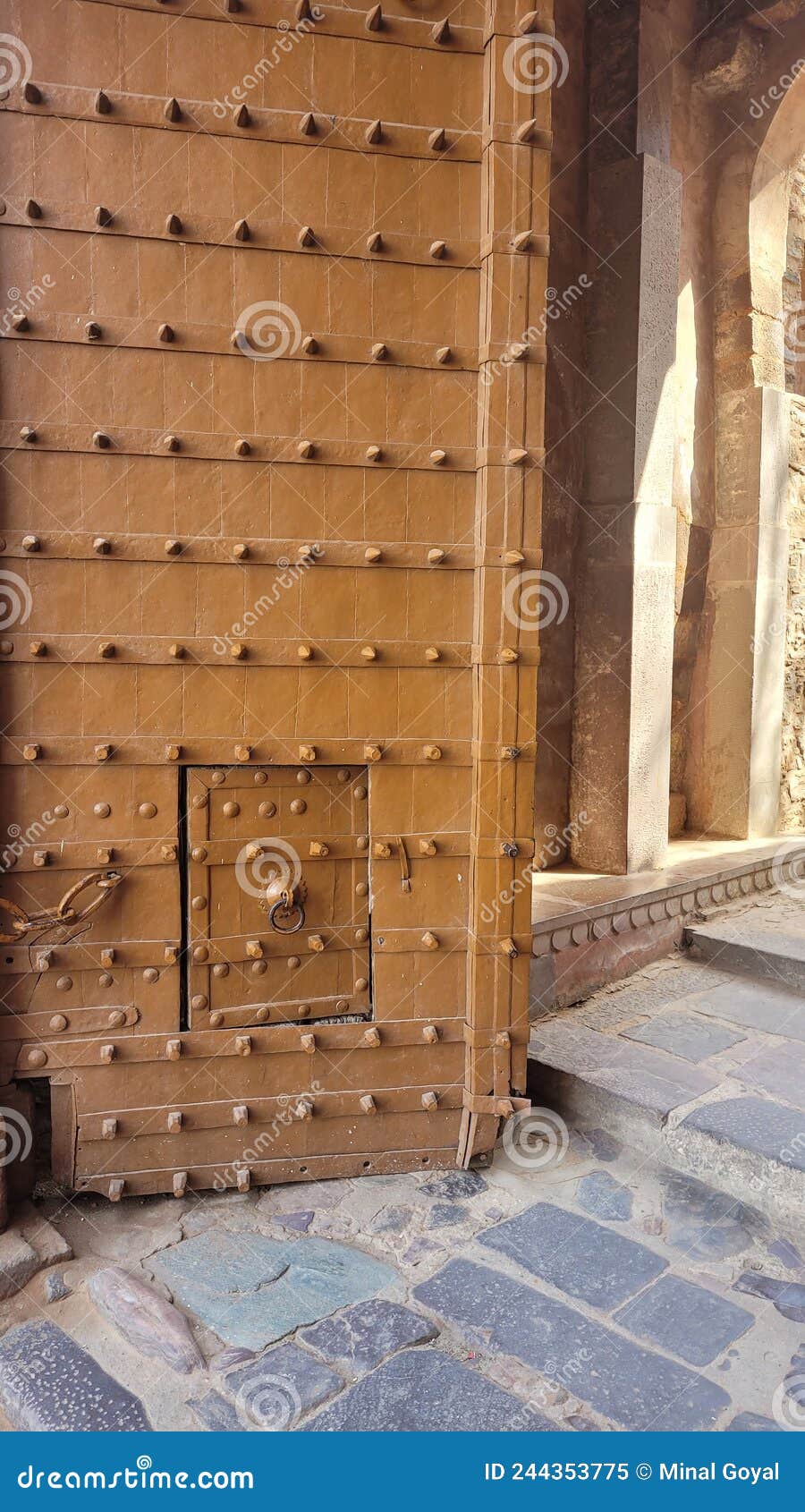 A Huge Gate of an Indian Fort Stock Image - Image of spikes, huge ...