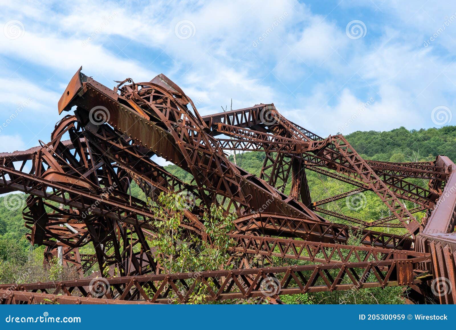 Huge Girders of the Kinzua Bridge Wreckage Stock Image - Image of ...