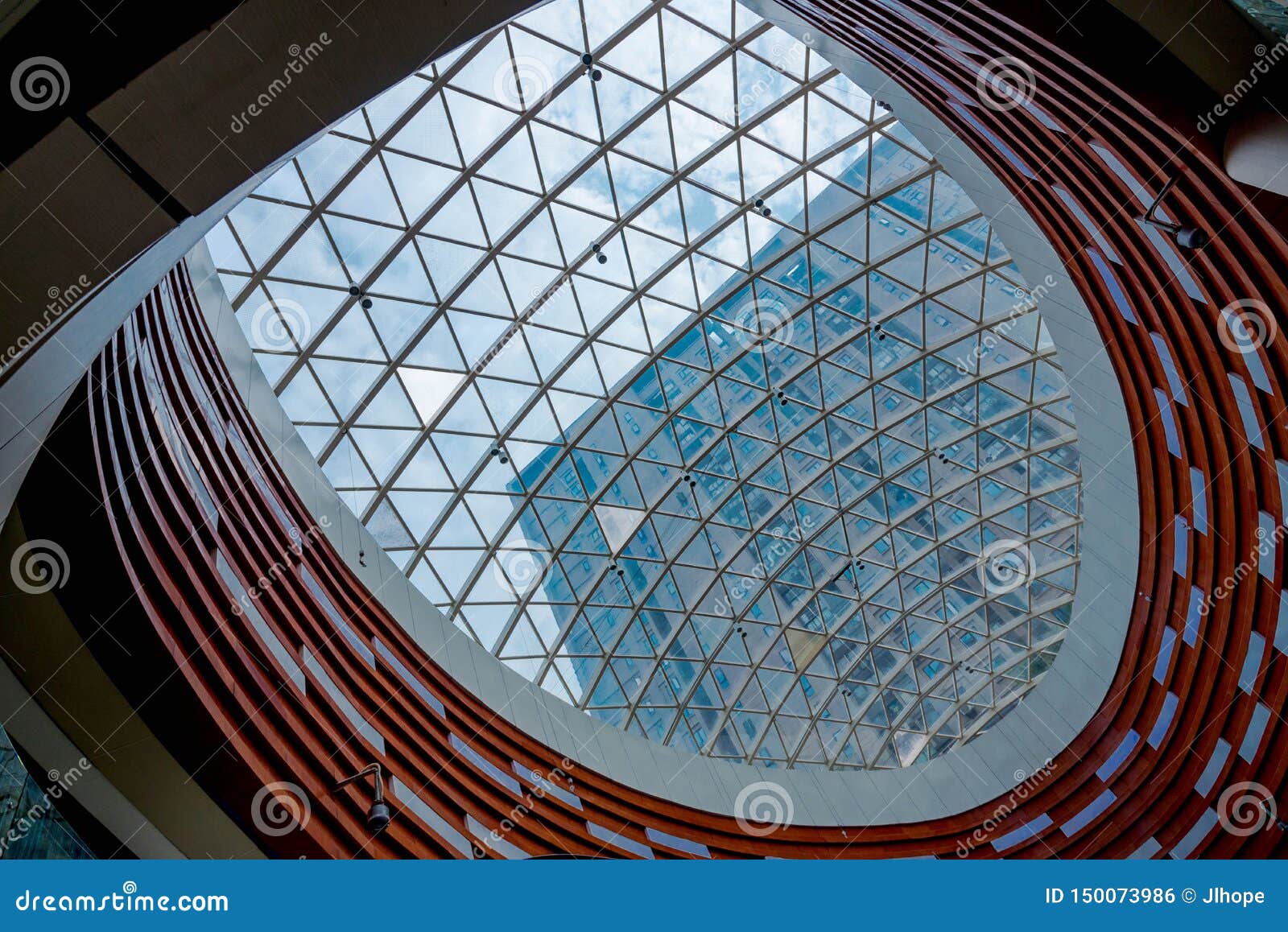 Huge Glass Ceiling of a Business Centre Stock Photo - Image of glass ...