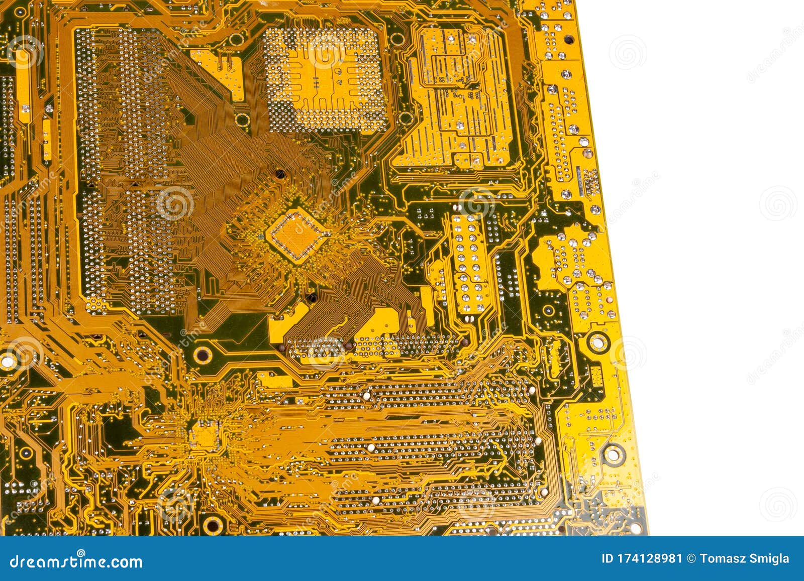 Huge Green Yellow Complex Advanced Electrical Circuit Board Background ...