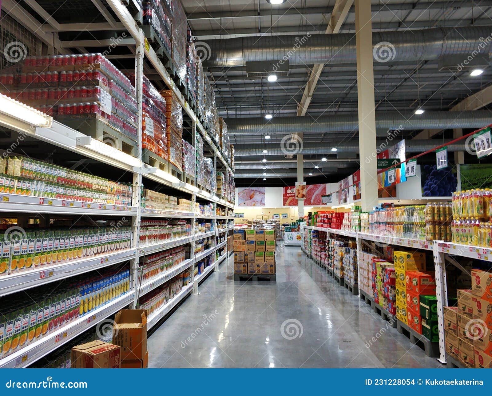 Huge Grocery Mega-market. Huge Selection of Products Editorial Stock ...