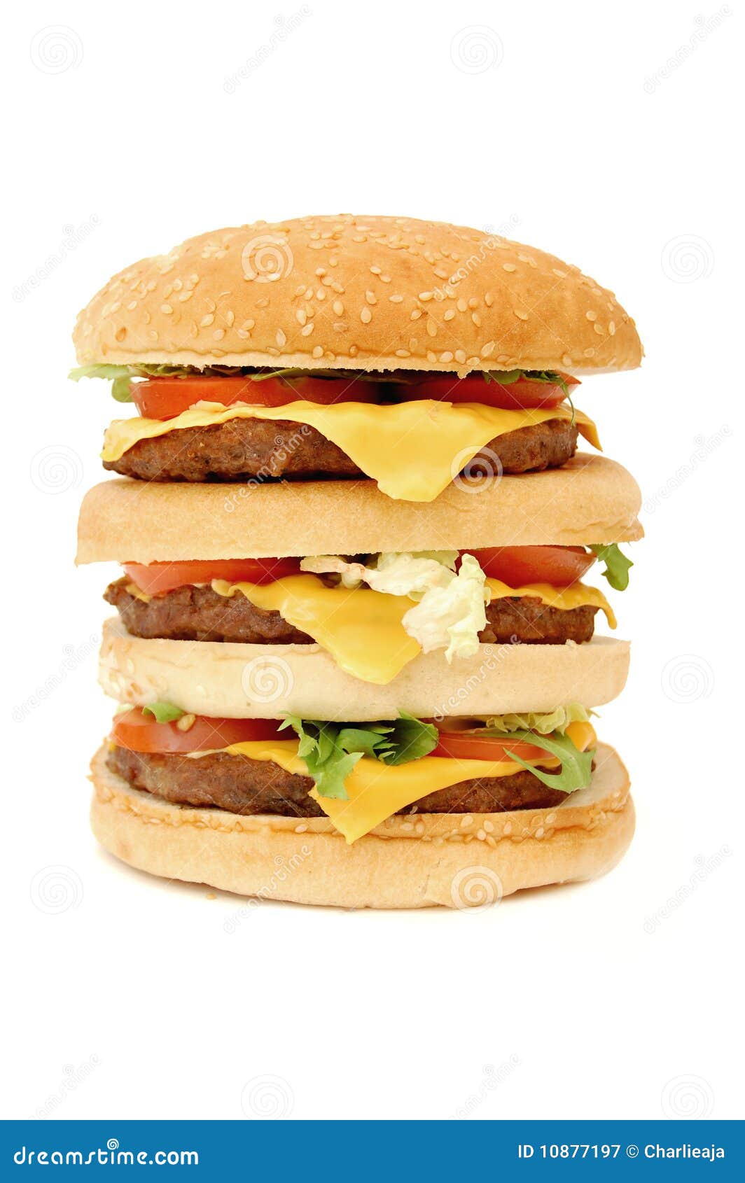 Huge hamburger stock image. Image of burger, tower, meat - 10877197