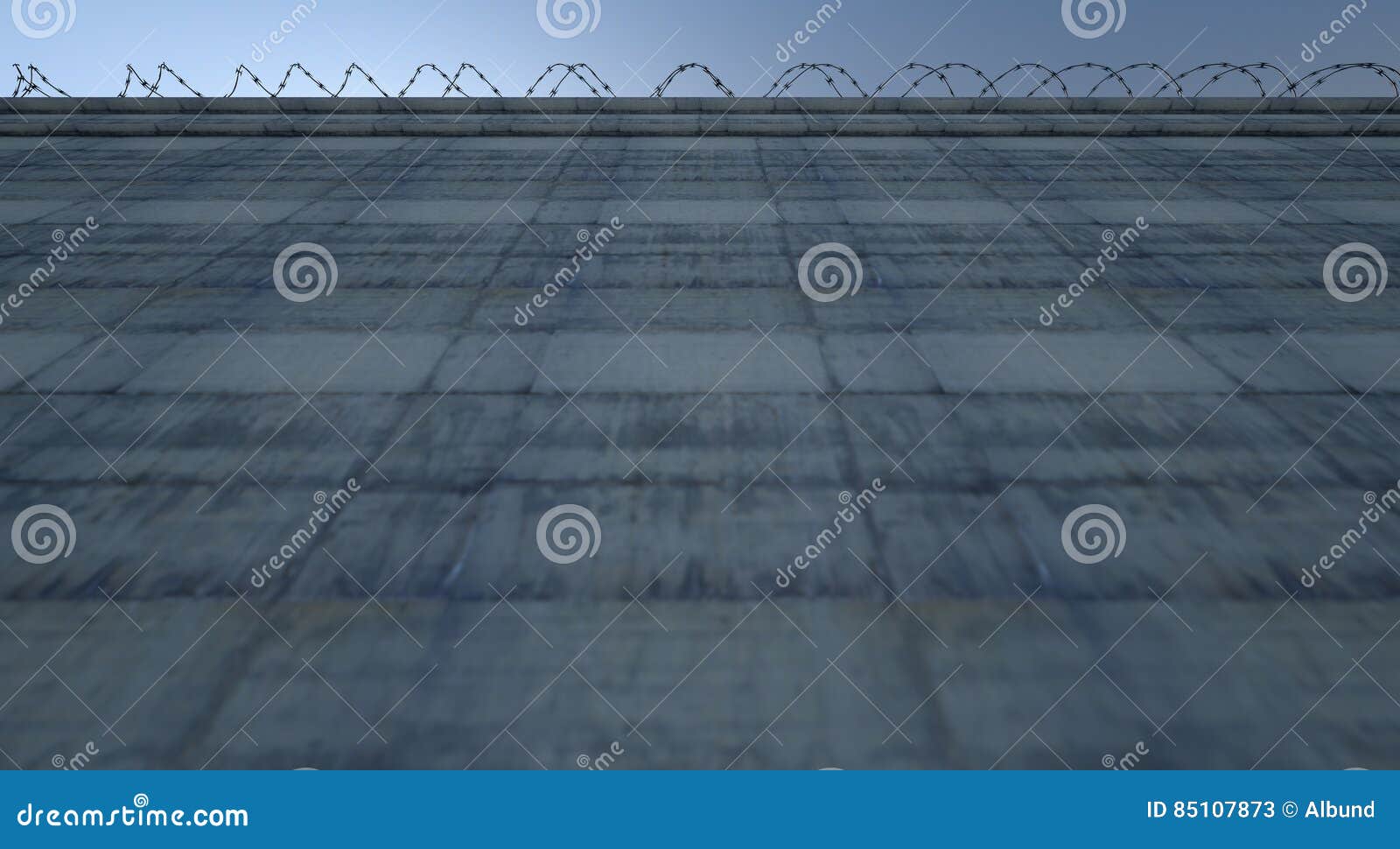 Huge High Security Wall stock illustration. Illustration of deterrent ...