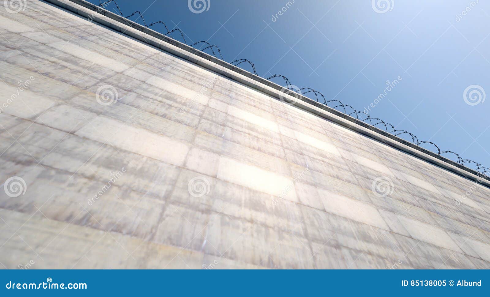 Huge High Security Wall stock illustration. Illustration of conceal ...
