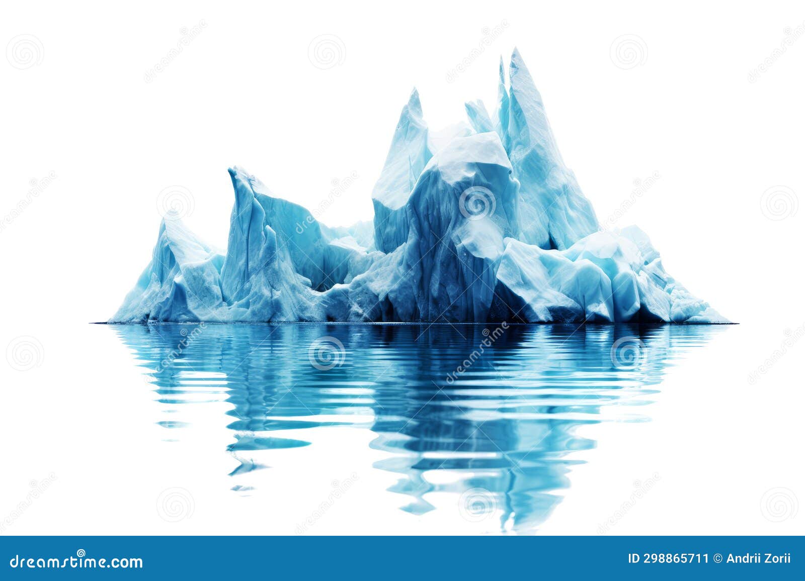 Huge Iceberg Isolated on White Background Stock Image - Image of blue ...
