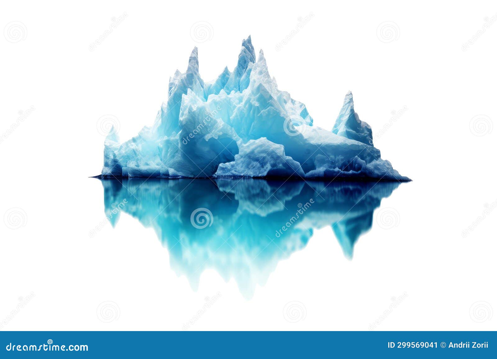 Huge Iceberg Isolated on White Background Stock Image - Image of ...