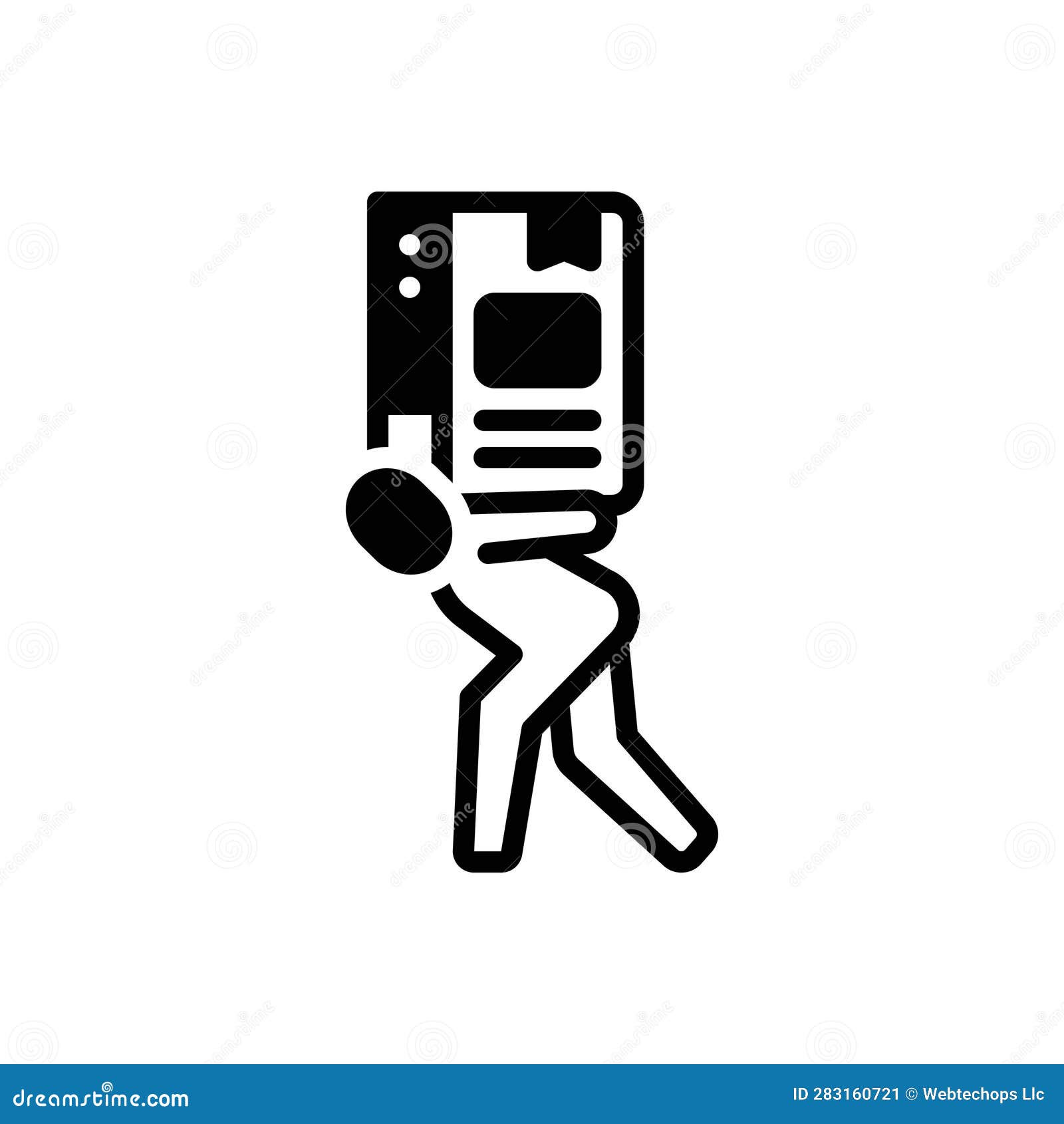 Black Solid Icon for Huge, Giant and Lift Stock Vector - Illustration ...