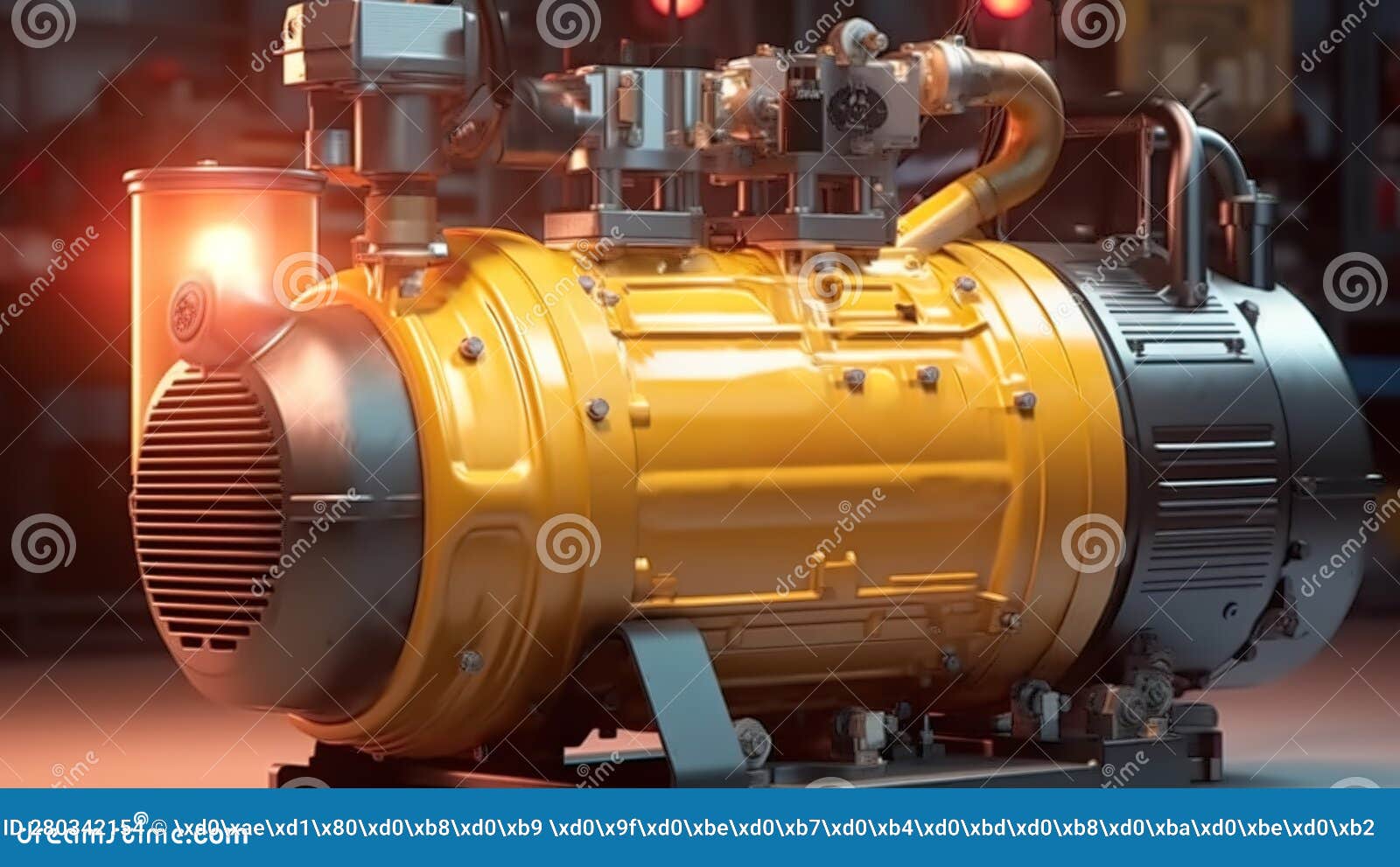 Huge Industrial Compressor in Production. Generative AI Stock ...