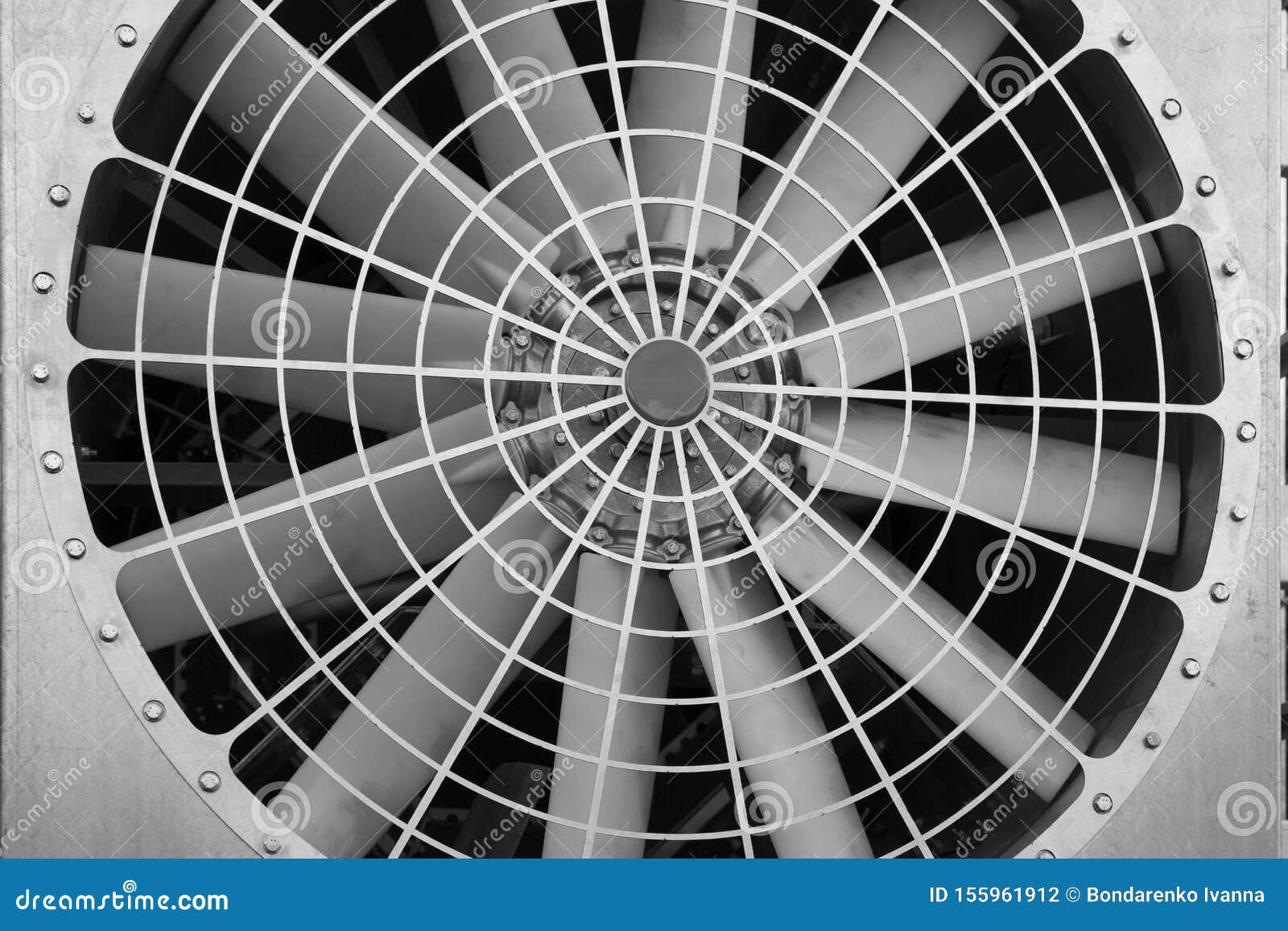Huge Industrial Cooling Fan, Big Cooler Element Stock Photo - Image of ...