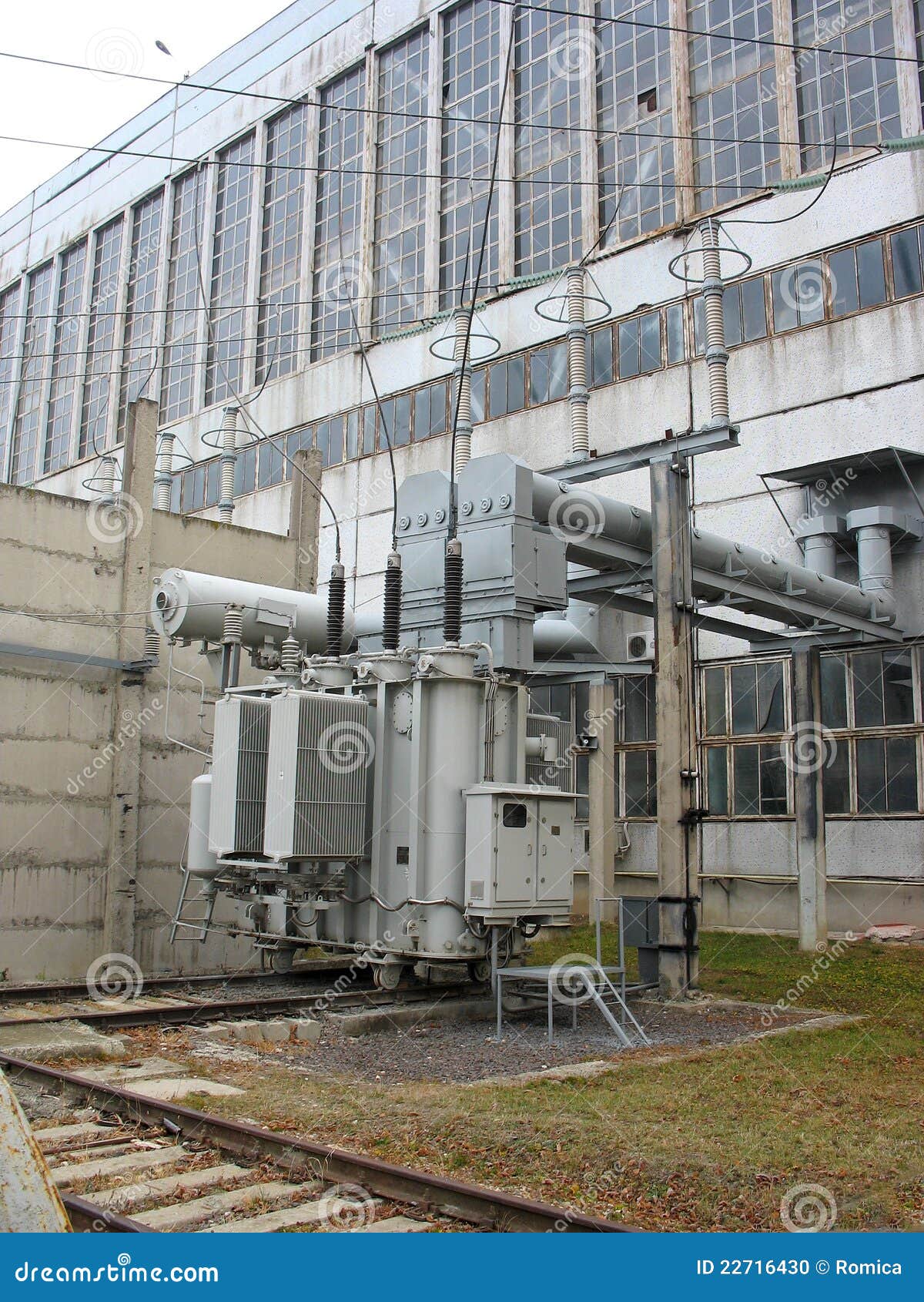 Huge Industrial High Voltage Converter Stock Photo - Image of cable ...