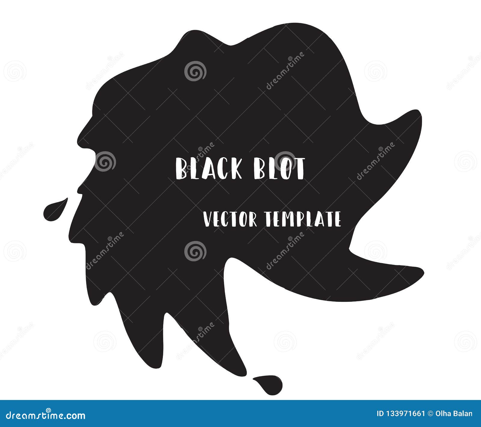 Huge Isolated Blot Vector Template Stock Vector - Illustration of dusty ...
