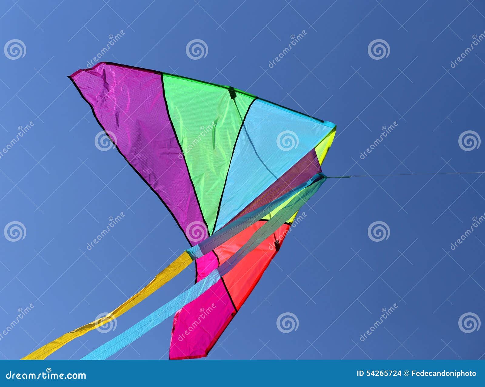 Huge Kite Flies High in the Sky Blue Stock Photo - Image of festival ...
