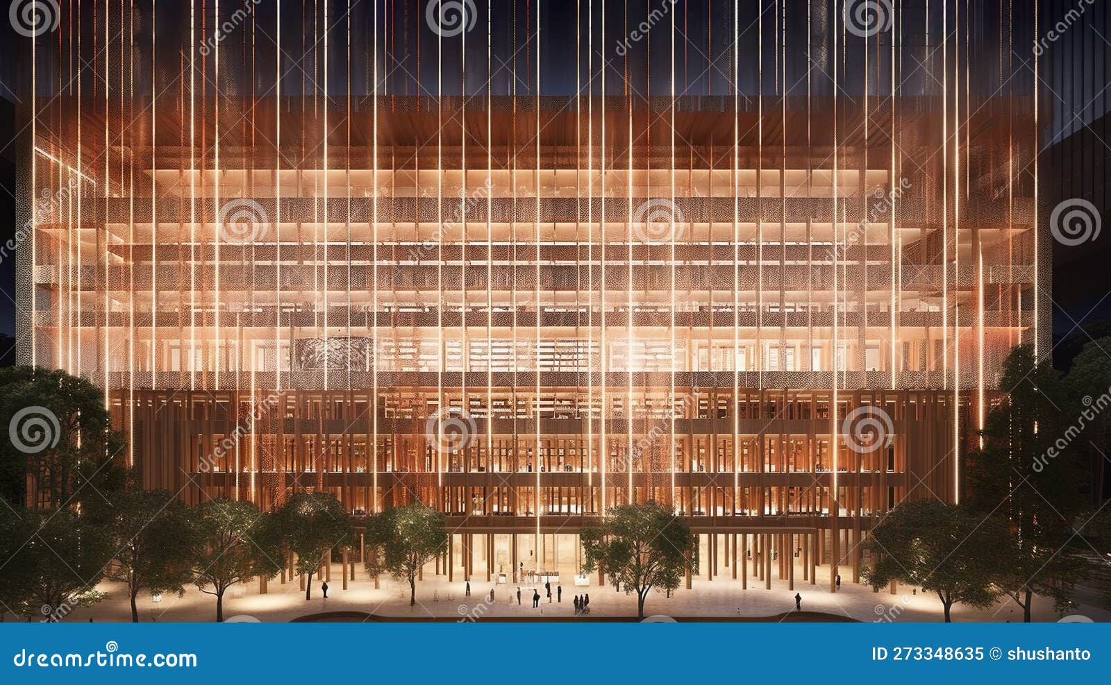 A Huge Library Hall stock illustration. Illustration of design - 273348635