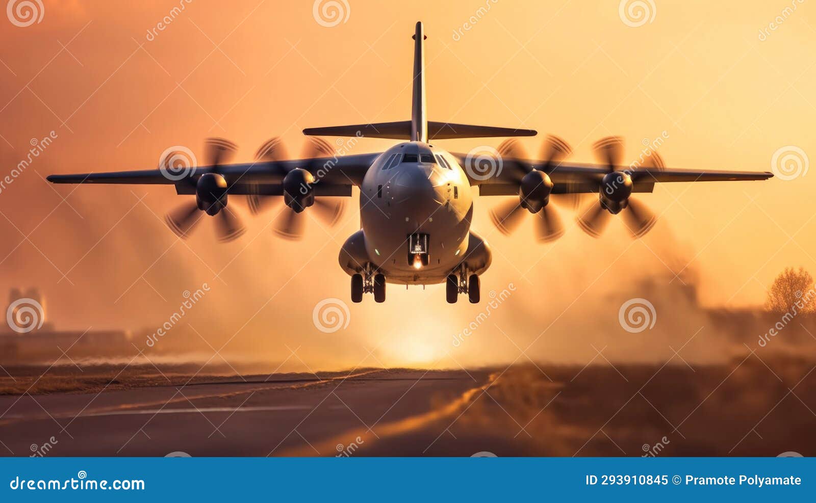 A Huge Logistic Cargo Military Plane. Special Operations in Support of ...