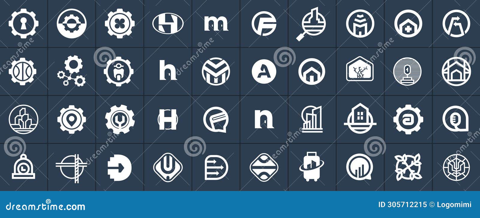 Huge Logo Collection for Any Business, Random Logo Set Vector Stock ...