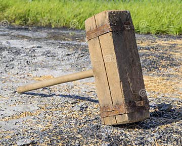 Huge mallet stock photo. Image of hand, mallet, hammer - 35411670