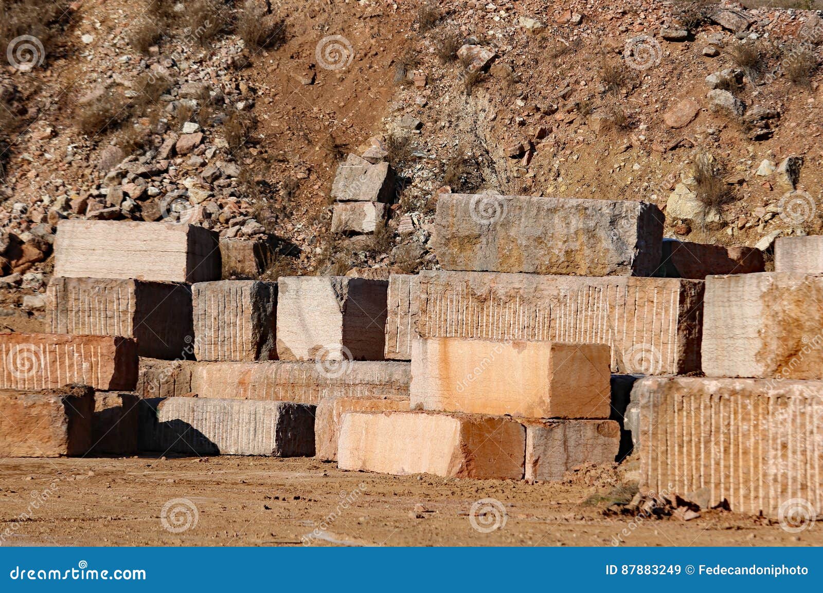 Huge Marble Quarry. Natural Source Of Marble Stock Photo ...