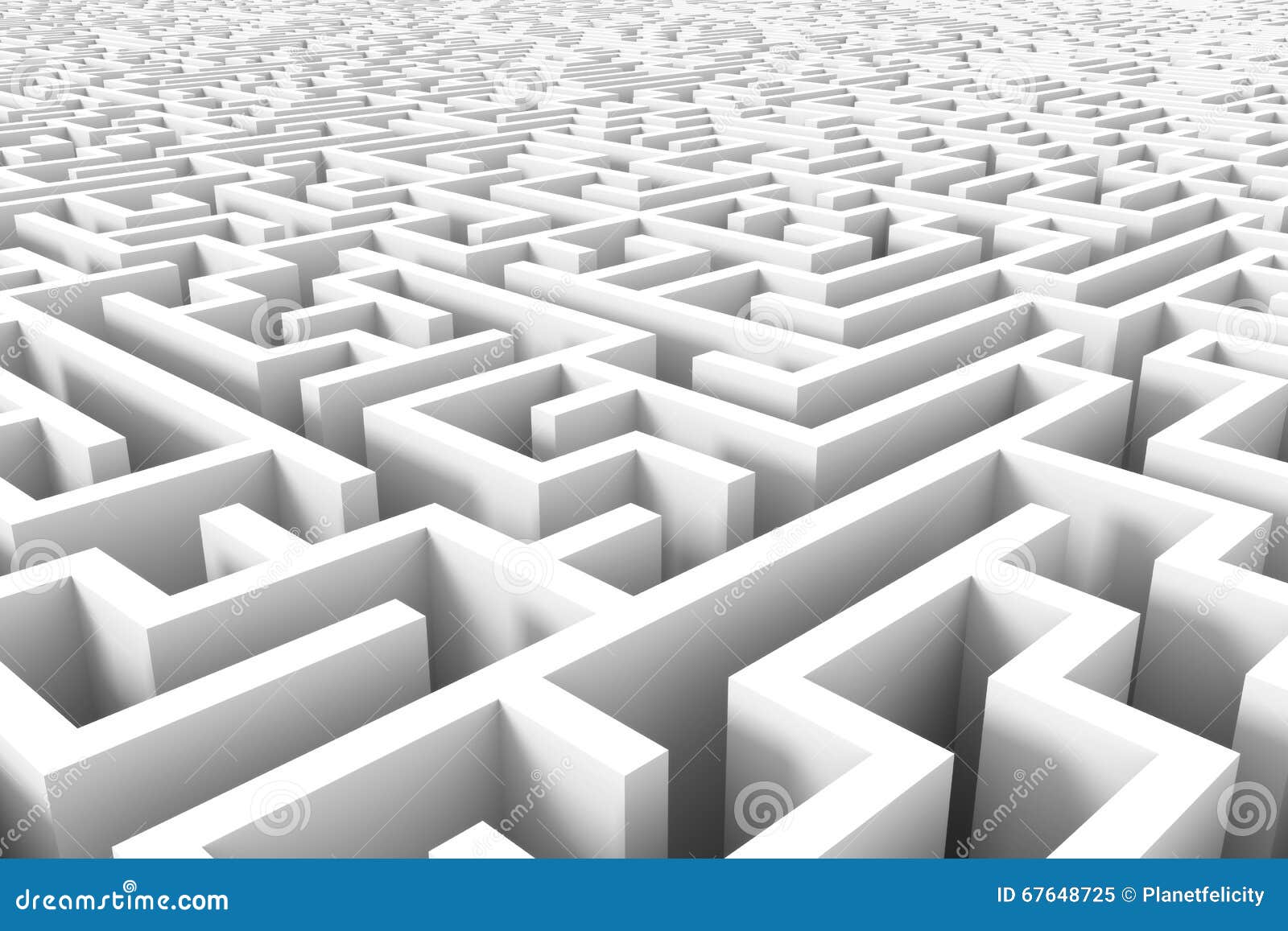 Huge Maze Structure in Grayscales Stock Illustration - Illustration of ...