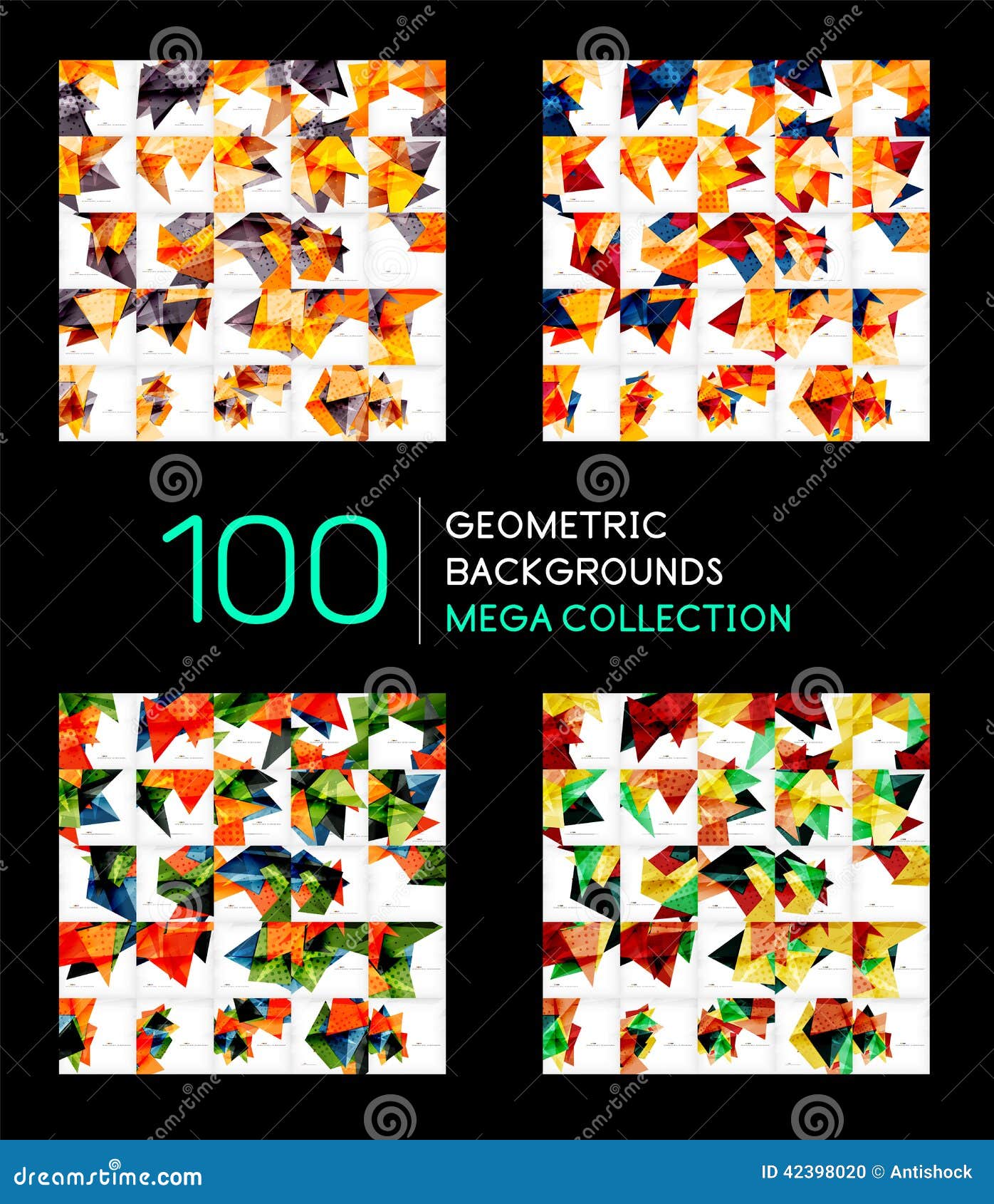 Huge Mega Collection of Triangle Backgrounds Stock Vector ...
