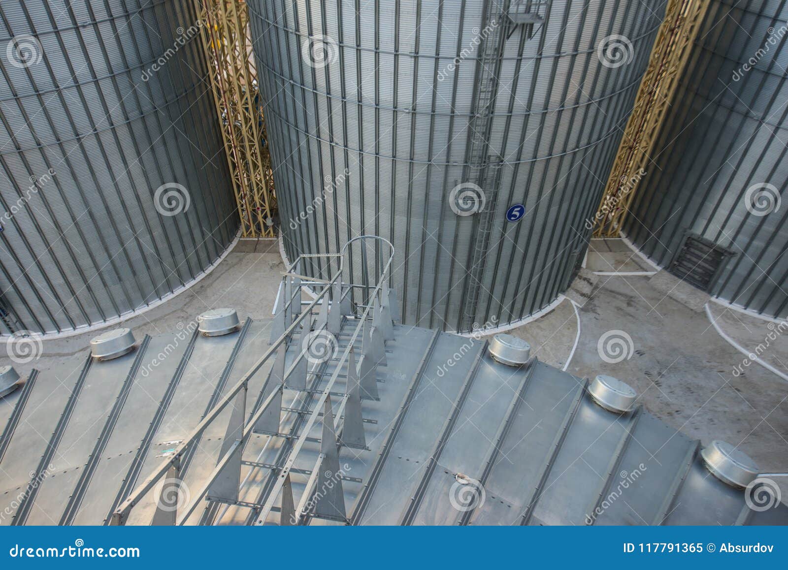 Huge Metal Tanks Of The Elevator Stock Image | CartoonDealer.com #117791365