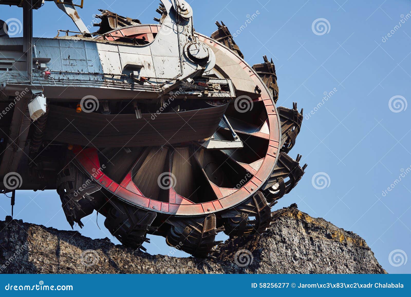 Huge mining machine stock image. Image of environment - 58256277